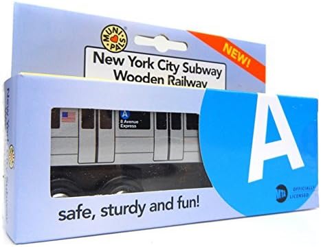 Amazon.com: Munipals MP01-110A Wooden Subway Train New York City MTA ...