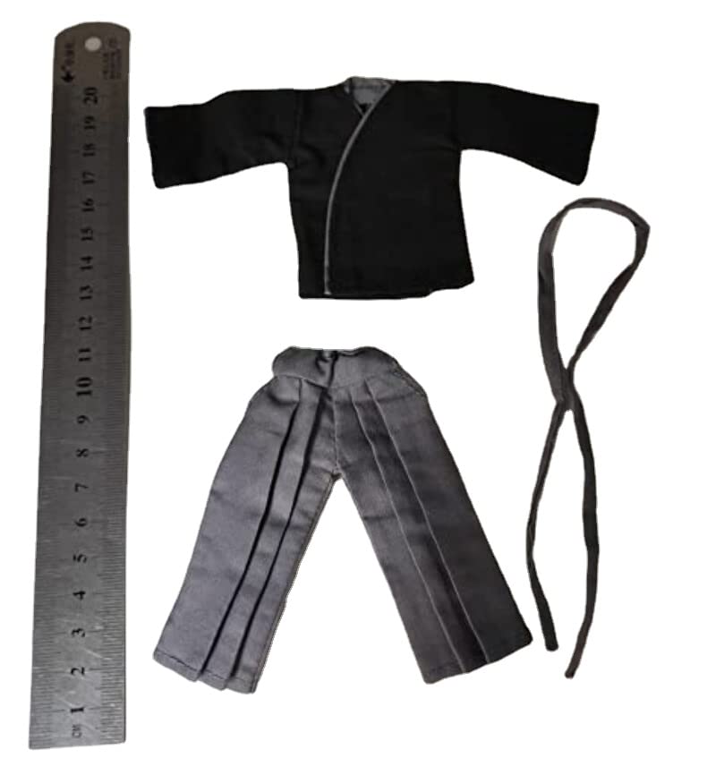 Amazon.com: BOSWON 1/12 Scale Clothes Japanese Samurai Set Tops+Pants ...