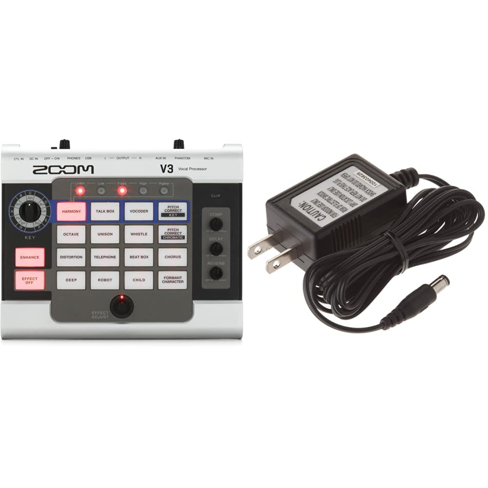Amazon.com: Zoom V3 Vocal Processor, Vocal Effects Pedal, 3-Part ...