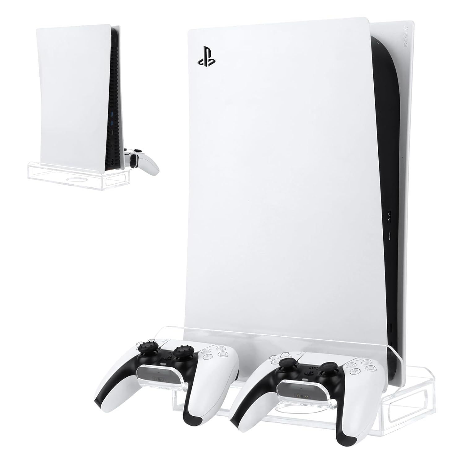 Amazon.com: Desing Wish PS5 Table Base Stand with 2 Controller Holders ...