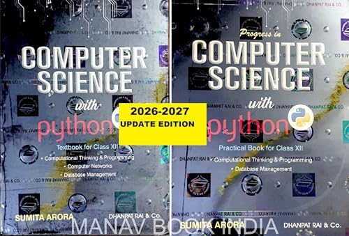Sumita Arora Computer Science with Python Textbook & Practical Book for ...