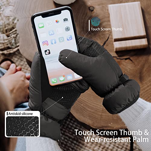 Snapklik.com : Womens Goose Down Mittens Waterproof Touch Screen ...