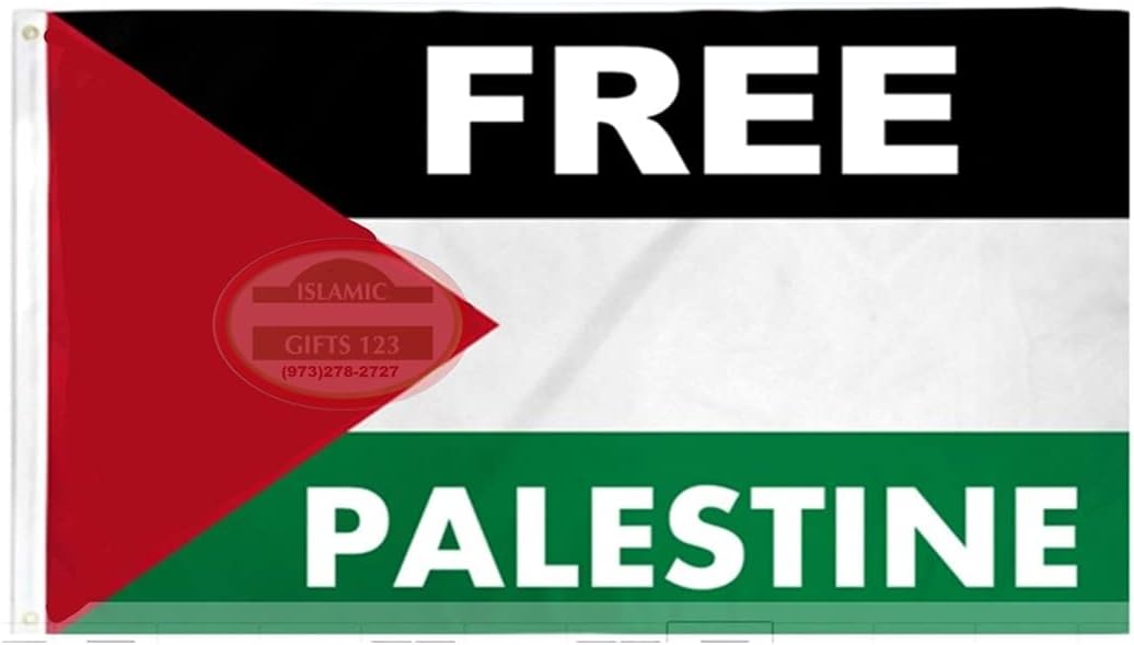 Amazon.com : FREE Palestine Flag 3x5-QUDS Jerusalem Gaza Vivid Color ...