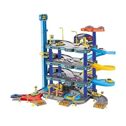 Buy Massive Plastic Assemble 3 Floor Parking lot Rail Racing Track car ...