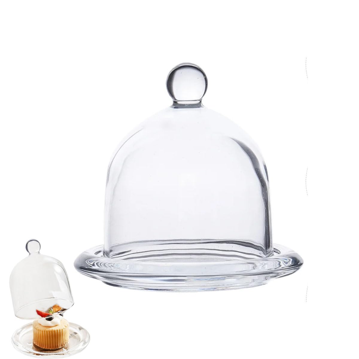 Amazon.com: Glass Cake Plate with Cover - Elegant Dessert Dome with ...
