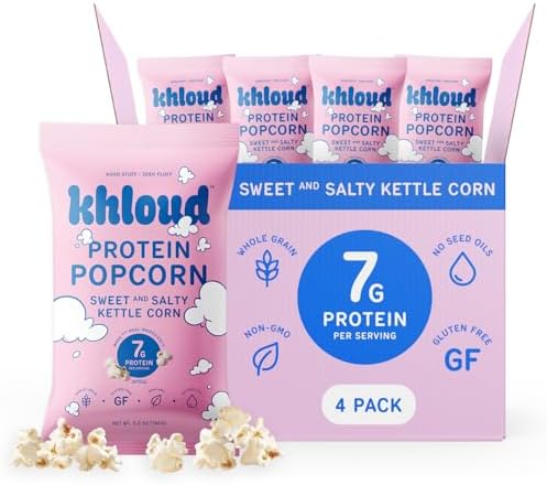Amazon.com: Khloud Protein Popcorn 7g Protein Snacks for Adults & Kids ...