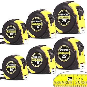 Tape Measure,6 Pack Bulk Measuring Tape Retractable with Fractions 1/8 ...