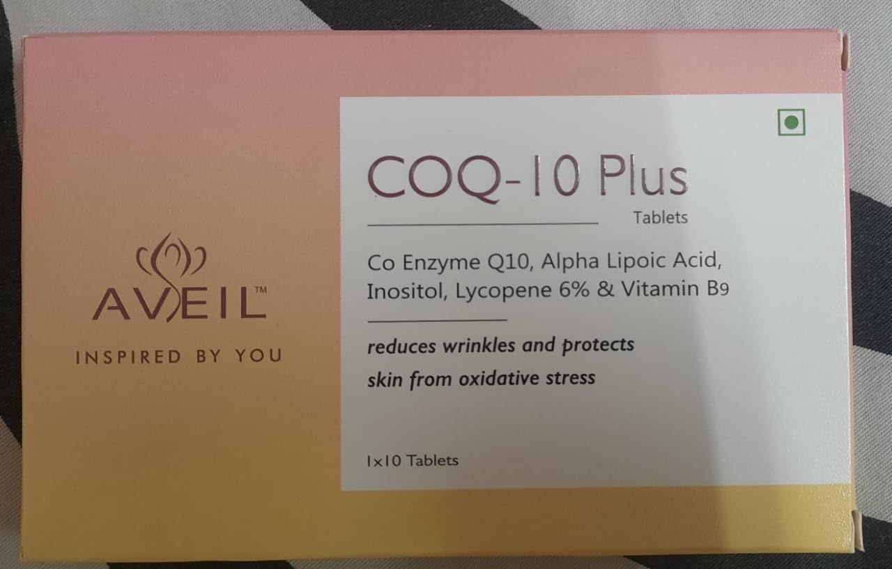 AVEIL COQ 10 Plus Tablets 300 mg | Coenzyme Q10 Capsules with Alpha Lipoic Acid, Inositol ...