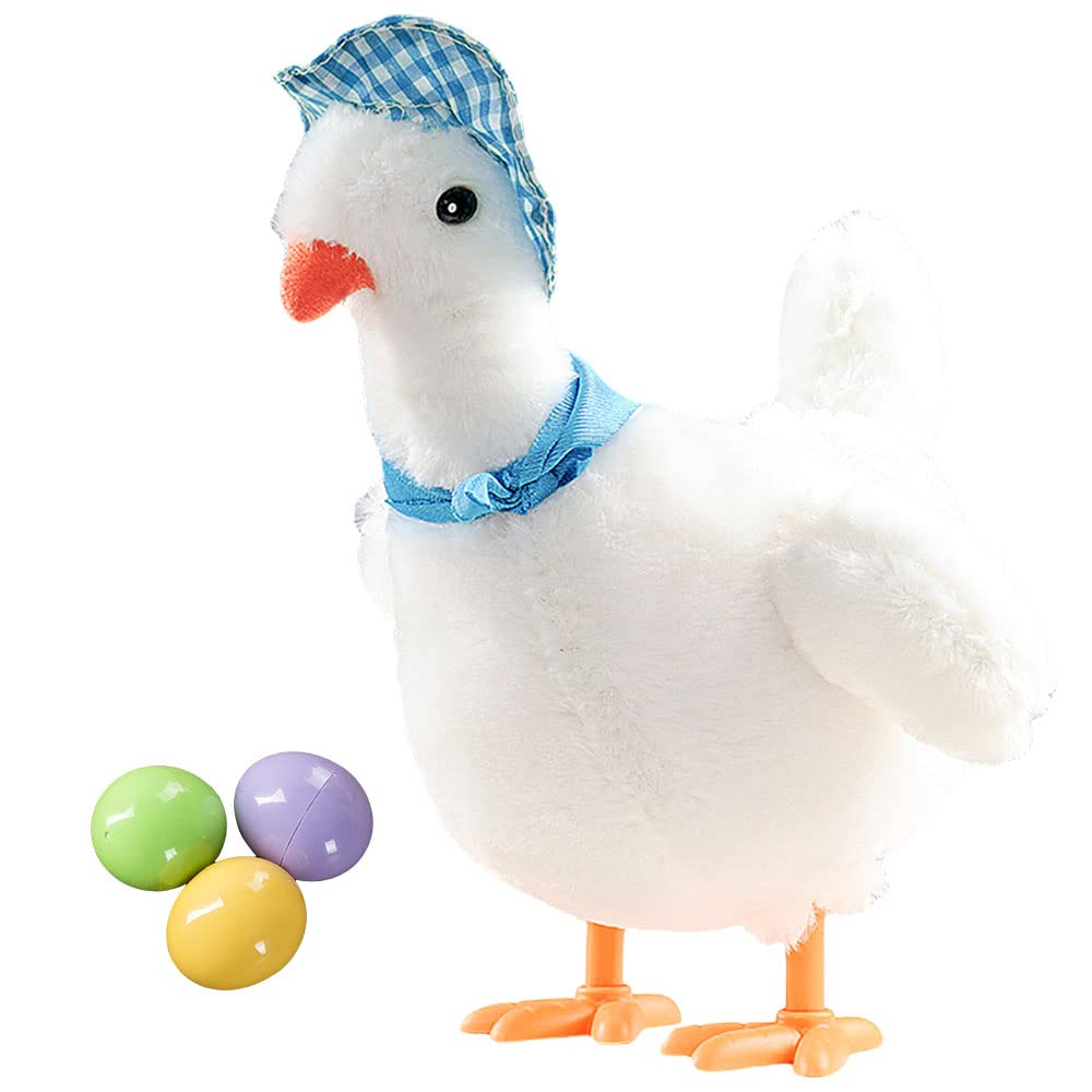 2024 Easter Plush Toys Laying Egg Musical Chicken, Upgrade Egg Laying ...