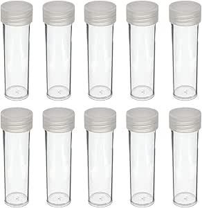 Amazon.com : OKKRMGZ 5Pcs Penny Coin Tubes Plastic Holders for Coins ...