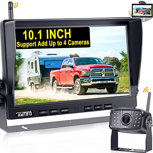 RV Backup Camera AMTIFO HD 1080P Wireless Rear View Camera,10 Inch ...