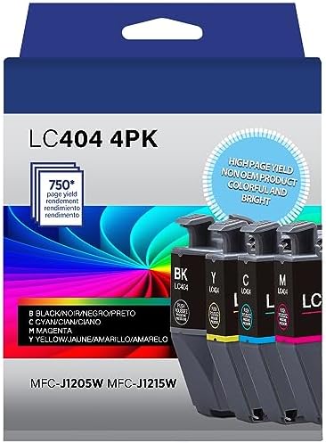 Amazon.com: Brother 4-Color Ink Cartridge Set, LC404 : Office Products