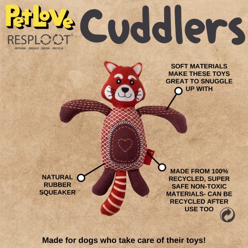 PetLove Resploot Cuddlers Red Panda, Soft Dog & Puppy Toy with Squeaker ...