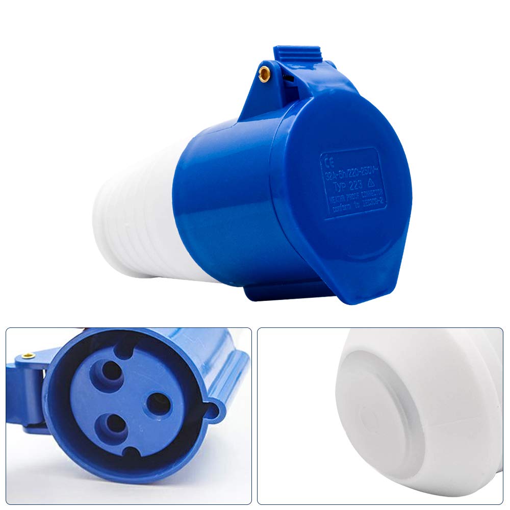 Snapklik.com : 3 Pin Industrial Plug/Socket Connector 240V Power ...