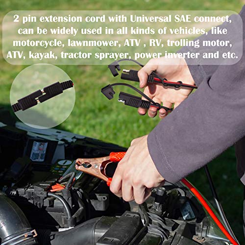 Snapklik.com : SAE Extension Cable 16 Gauge 30Ft 9M SAE To SAE ...