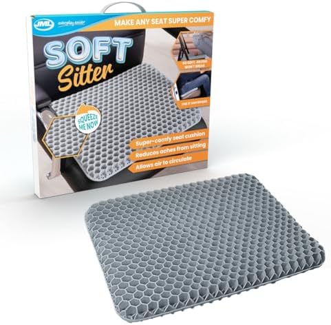 JML Soft Sitter Honeycomb Cushion - Gel Seat Cushion for Support and ...