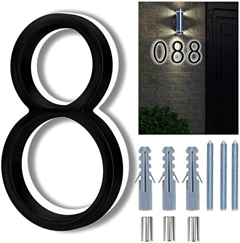 Amazon.com: Custom Backlit House Numbers Lumineuse House Number Lighted ...