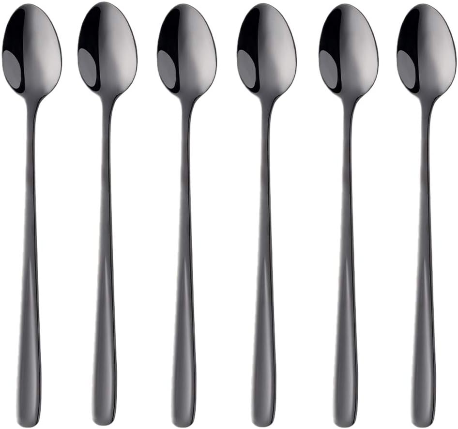 Amazon.com: Buyer Star Long Handle Iced Tea Spoons Set of 6, 8 inch 18/ ...
