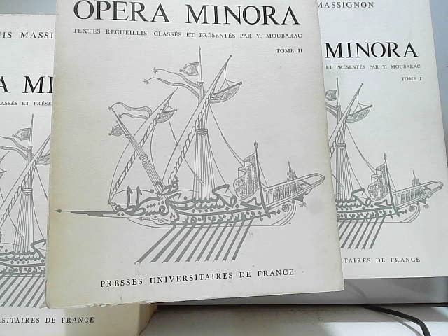 Amazon.com: Opera minora. Tomes 1, 2 et 3 (complet).: MASSIGNON (Louis ...