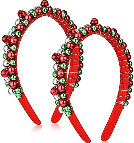 Amazon.com: Yilloog 2 Pcs Christmas Headband Xmas Ball Hair Hoop ...