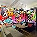 Amazon.com: KOMNNI Custom Self Adhesive Graffiti Wallpaper, Removable ...