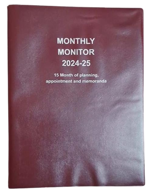 MONTHLY MONITOR PLANNER 2024-2025 (A4 Size) : Amazon.in: Office Products
