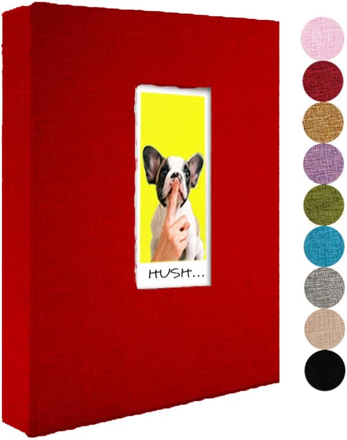 Amazon.com: GPIRAL 2x3 Photo Album 208 Vertical Photos - Linen Cover ...