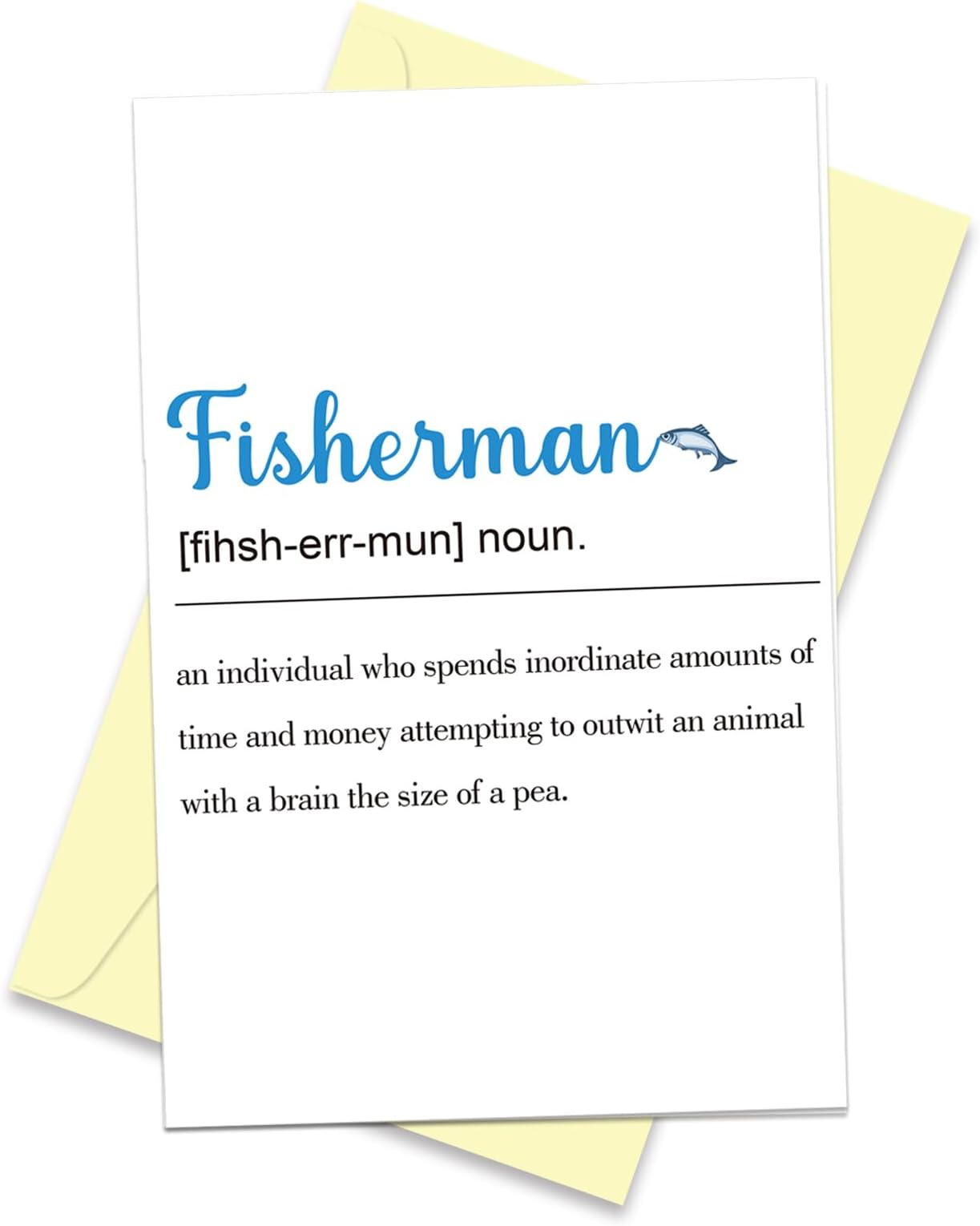 Amazon.com : Sumerk 1 Pc Fishing Birthday Card with Envelope & Stickers ...