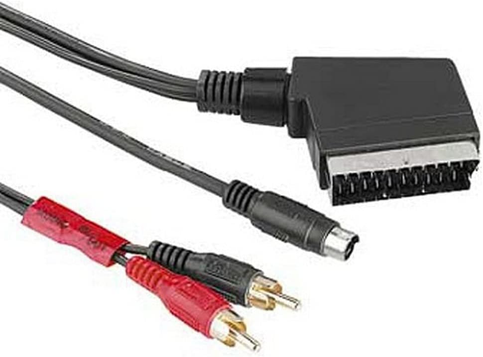 Hama Video Connection Cable Scart Male to S-Video + 2 RCA, 15 m: Amazon ...