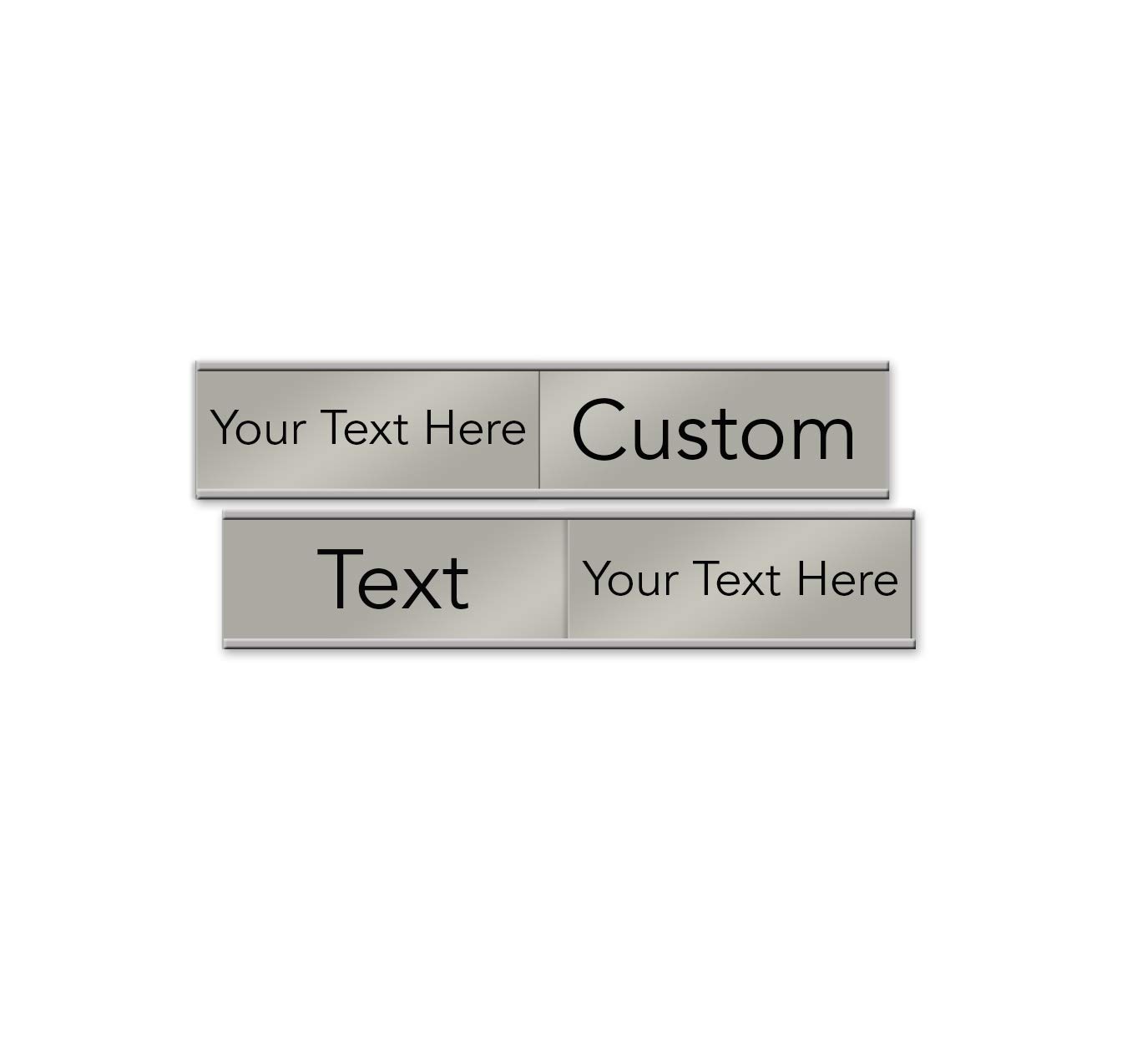 Amazon.com : NapTags Custom Slider Sign for Wall or Door (Silver, 6" x ...