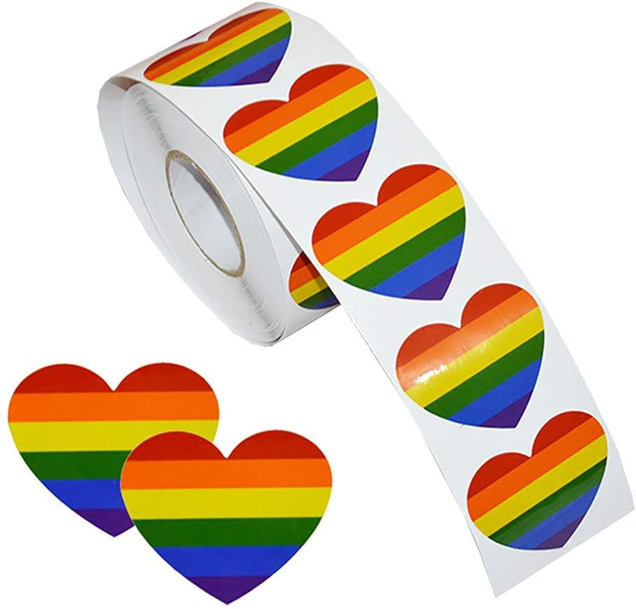 Hinter 500 Stück Regenbogen-Aufkleber, Gay Pride Novely Stickers Rolle ...