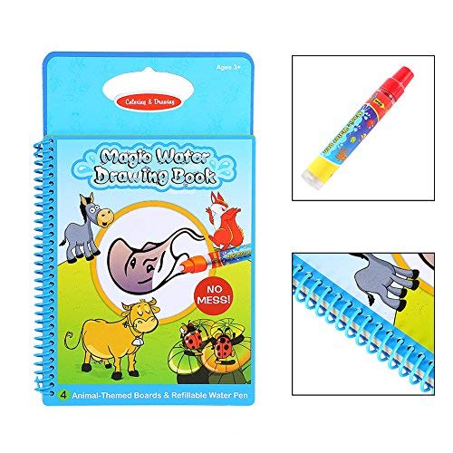 Reusable Water Drawing Book for Kids Painting Coloring Doodle Book with ...