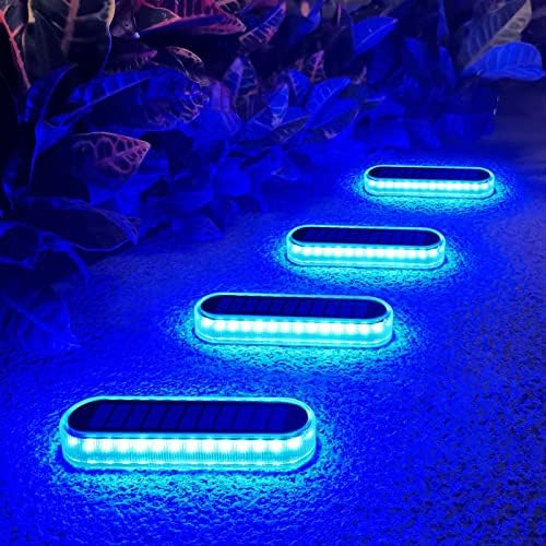 Lacasa Blue Solar Decking Lights, LED Solar Lights Outdoor Garden 4 ...