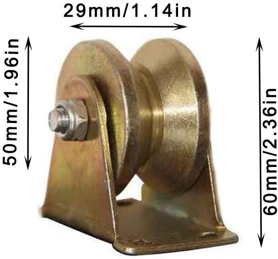 Sliding Gate Roller,2 Pieces V Groove Gate Wheel,Rigid Track Castor ...