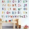 Amazon.com: 80 Pcs Animal Alphabet Numbers Weather Color Wall Decals ...