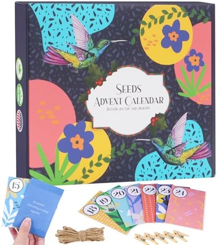 Amazon.com: Seed Advent Calendar 2024-24 Various of Flower Herb Packets ...