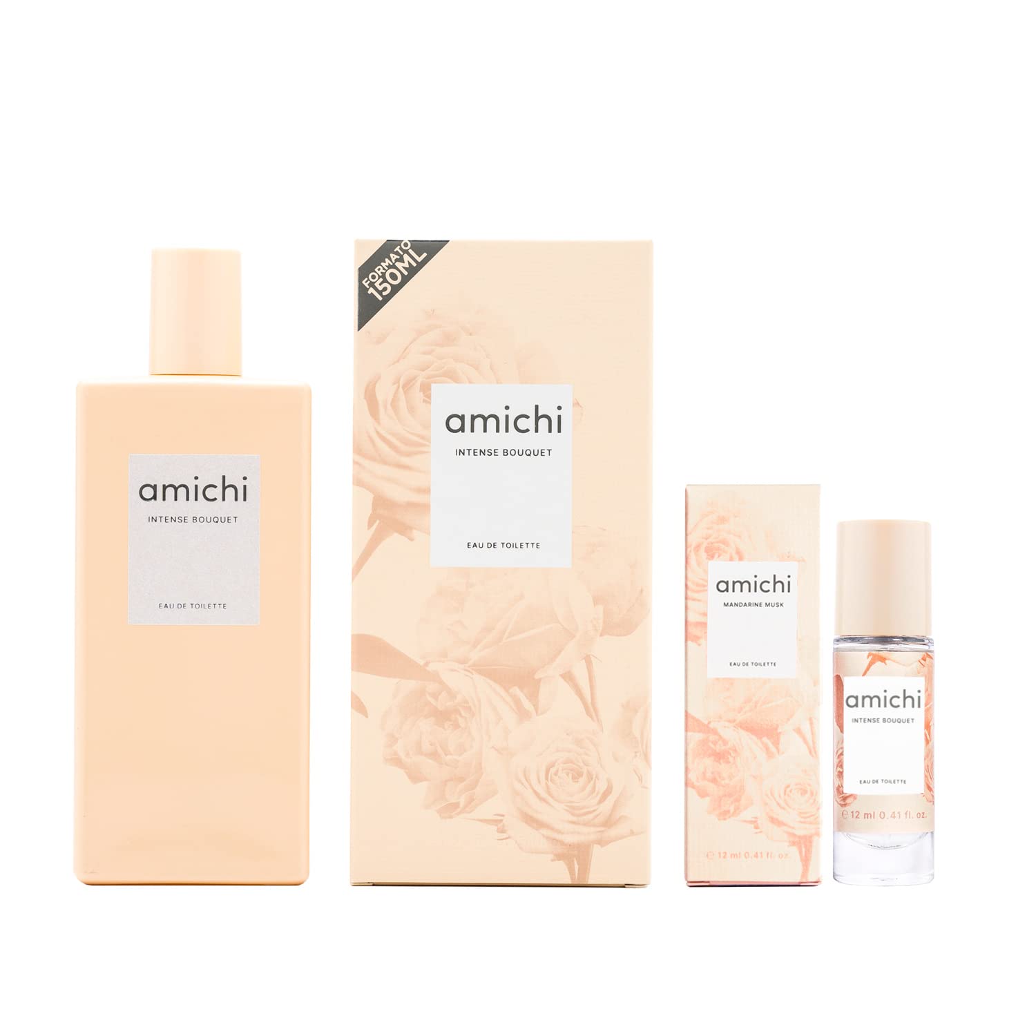 AMICHI - Intense Bouquet, Colonia Mujer, Promoción 150 ml + 12 ml, Pack ...