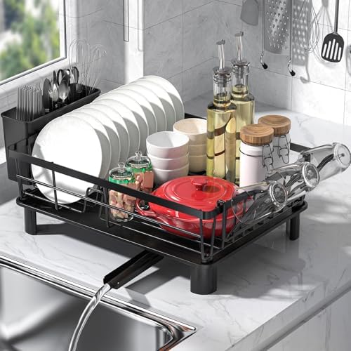 Amazon.com - BULIJUJU Small Dish Drying Rack, Space Saving Dish Racks ...