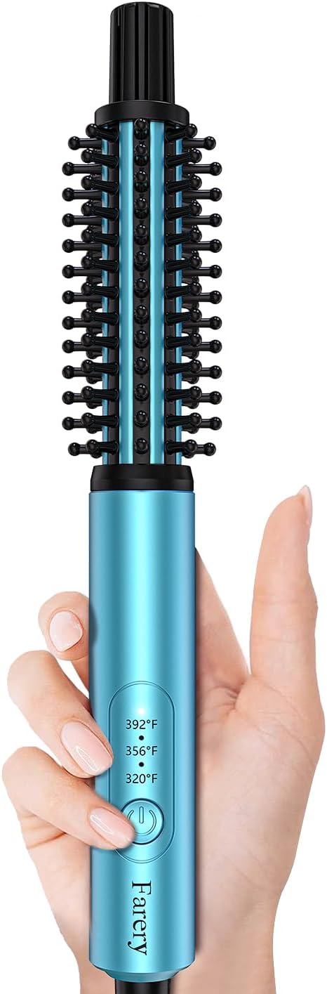 Amazon.com : FARERY Mini Thermal Brush 3 Temperature Adjustable, 3/4 ...