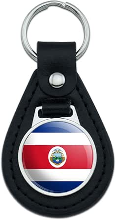 Amazon.com: Graphics and More Costa Rica National Country Flag Black ...