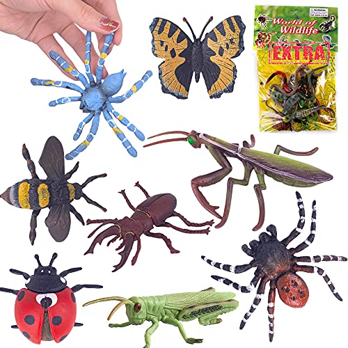Jumbo Insects 7 pc Toy Giant Plastic Bugs Set - Educational Toys Planet