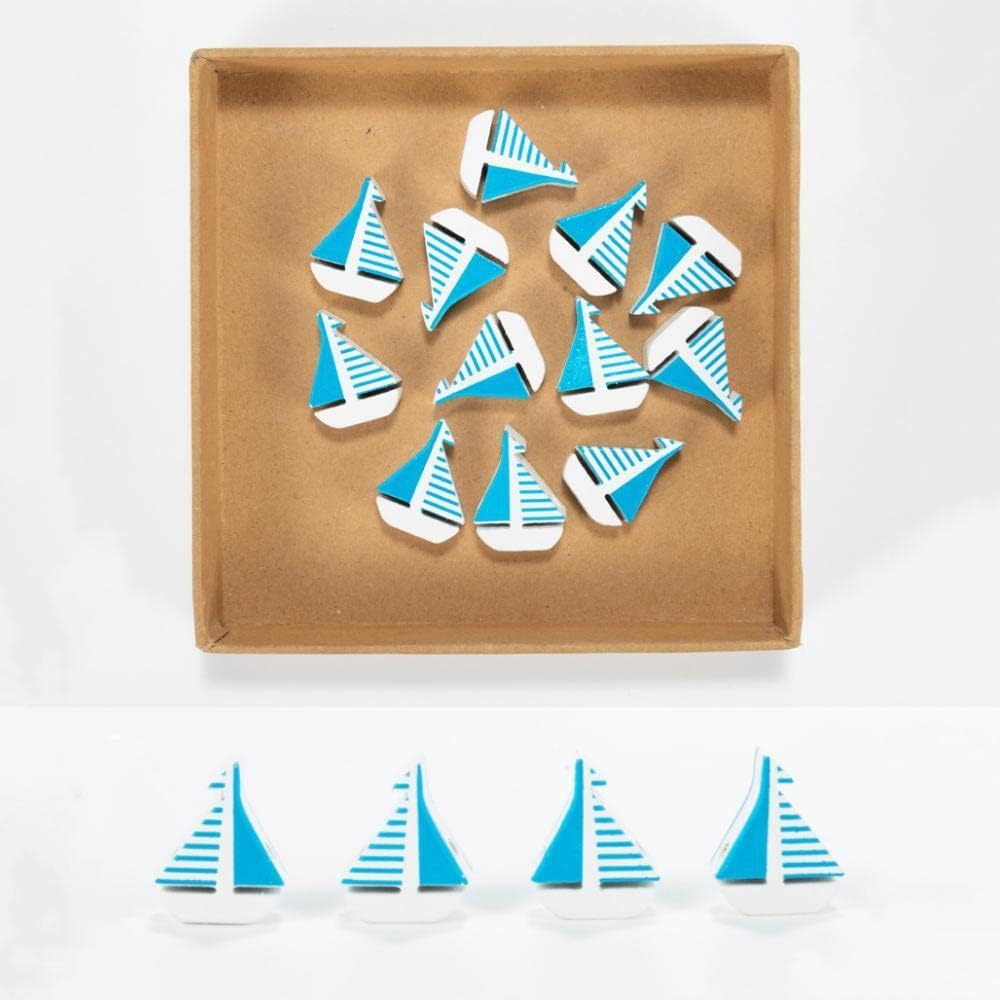Amazon.com: 50 Pieces Summer Beads Sailboat Wood Beads Sailing Boat ...