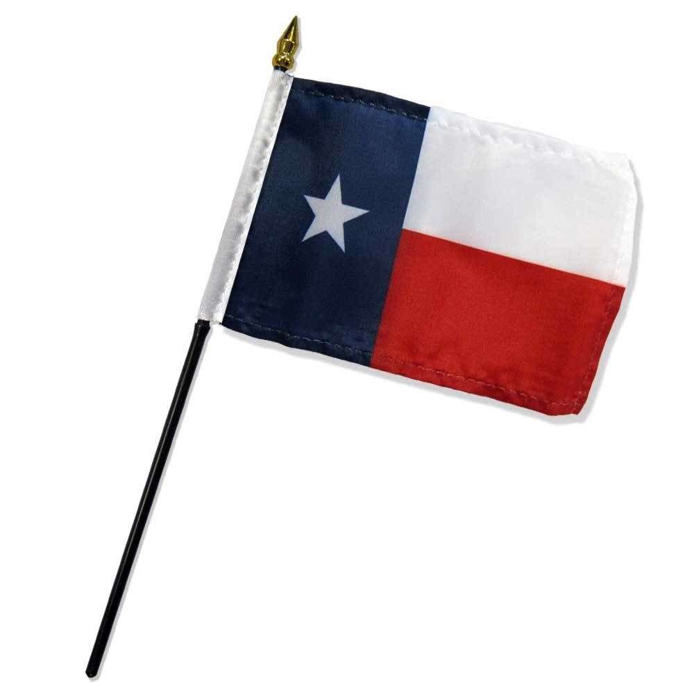 Amazon.com : 4x6 inch Texas Table Desk flag mounted on a 10 inch Black ...