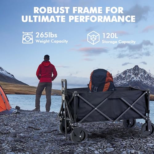 Snapklik.com : Foldable Wagon Collapsible Folding Cart: Portable ...