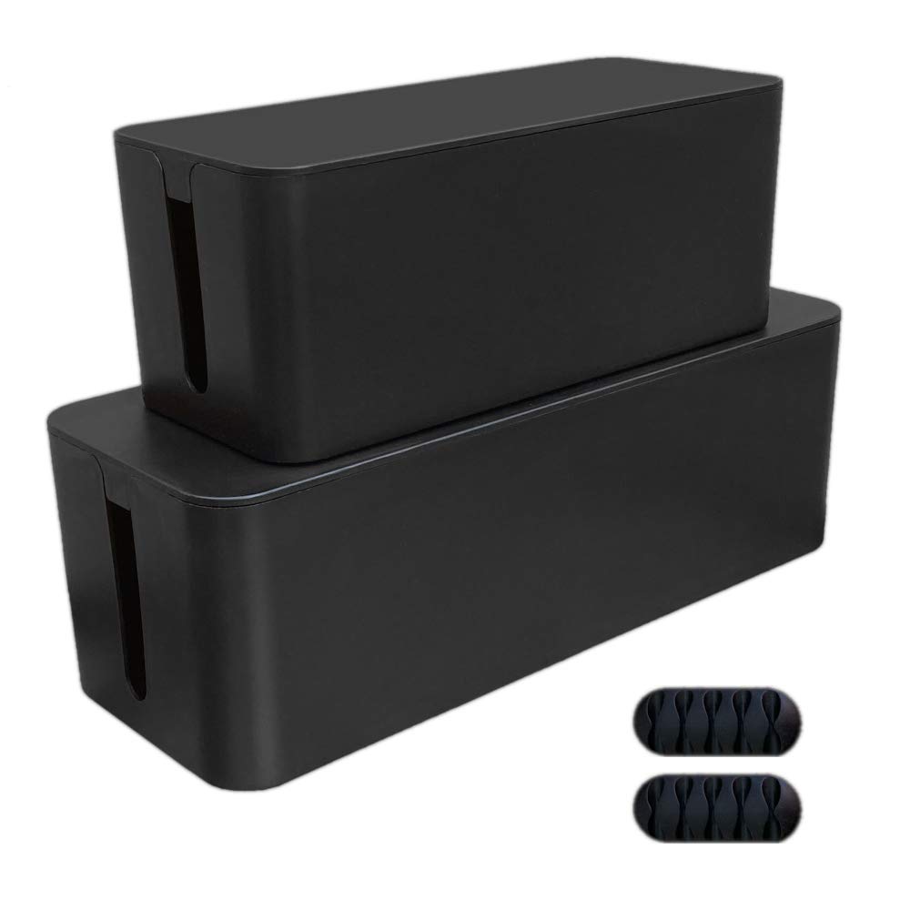 Cable Management Box, 2 Boxes with Free 2X Cable Clip, Power Board ...