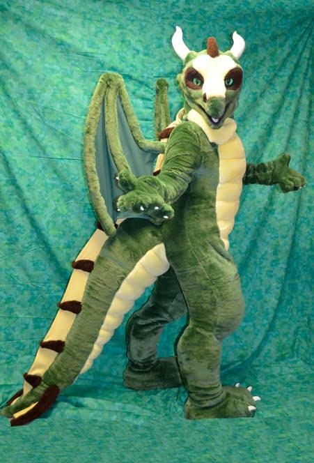 Buy Japan Akahito Dragon Fursuit Teen Costumes Caribou Full Furry Suit ...