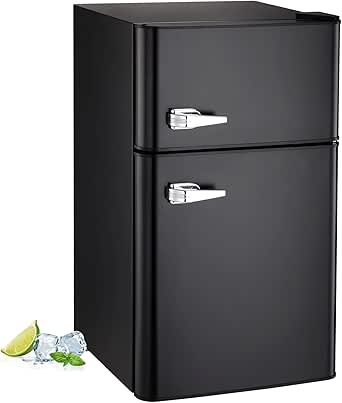 Amazon.com: Havato 3.2 Cu.Ft Mini fridge with Freezer, Double Door ...