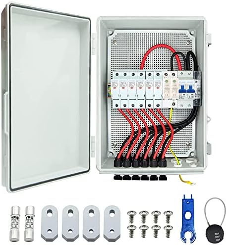 Amazon.com : 6 String Solar Combiner Box, PV Combiner Box with ...