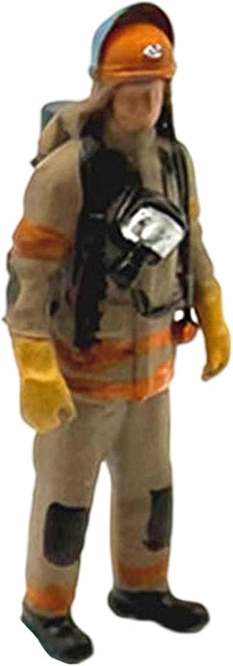 Amazon.com: Simhoa 1/64 Scale Firefighter Figure,Realistic Collectibles ...
