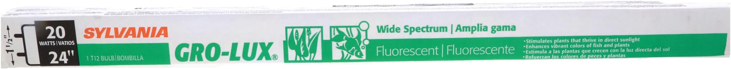 Amazon.com: Sylvania 20 Watt T12 Fluorescent Bulb, Gro-Lux Wide ...